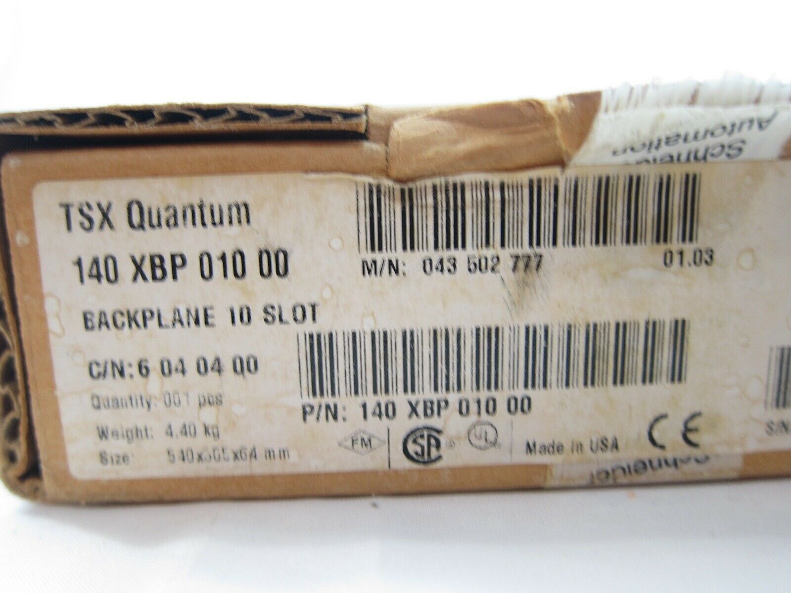 Modicon Quantum PLC Mới Schneider Automatic 140 XBP 010 00 Module bảng ...